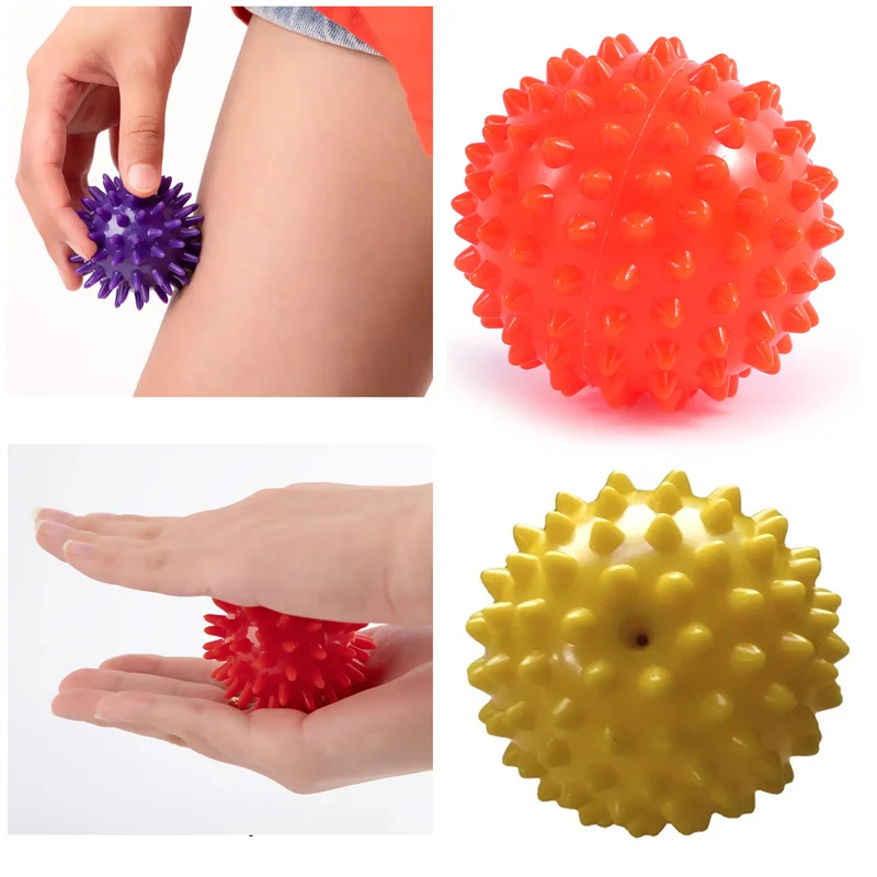 7.5cm PVC Spiky Massage Yoga Ball Trigger Point Sport Fitness Hand Foot ...
